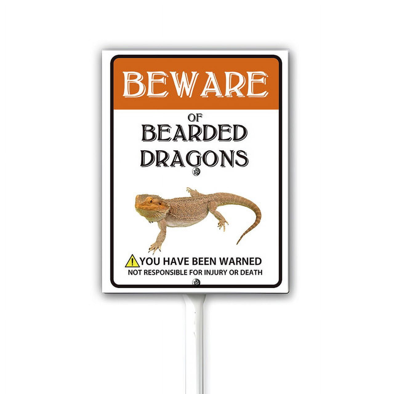 Funny Warning Sign 8X12Inch Beware of Bearded Dragon Not Responsible ...