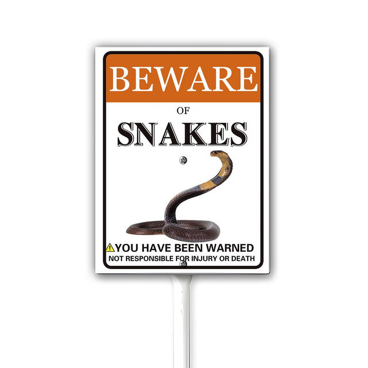 Funny Warning Sign Beware of Snakes Not Responsible for Injury or Death ...