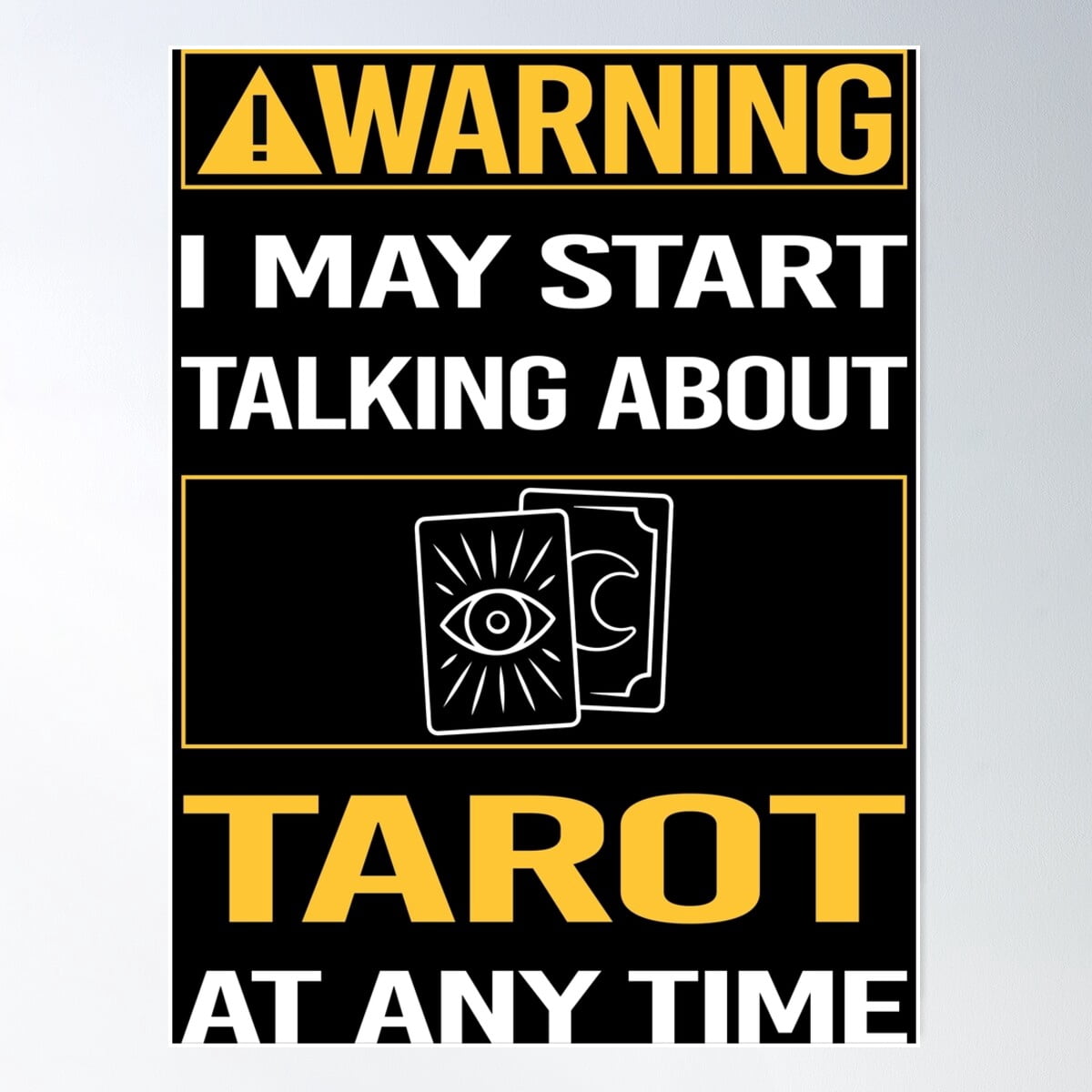 Funny Warning Tarot Poster Wall Art, Modern Wall Decor For Living Room ...