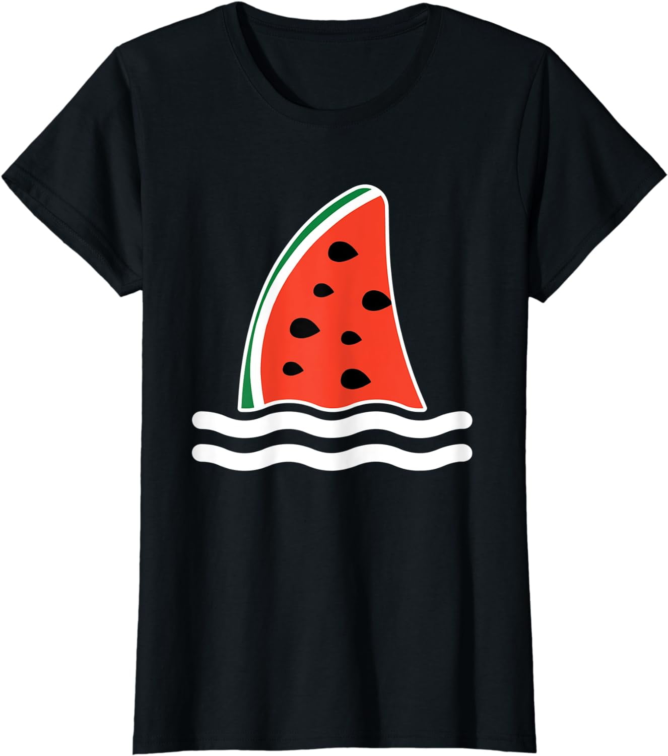 Funny Watermelon Shark Fin Dive Apparel For Diver T-Shirt - Walmart.com