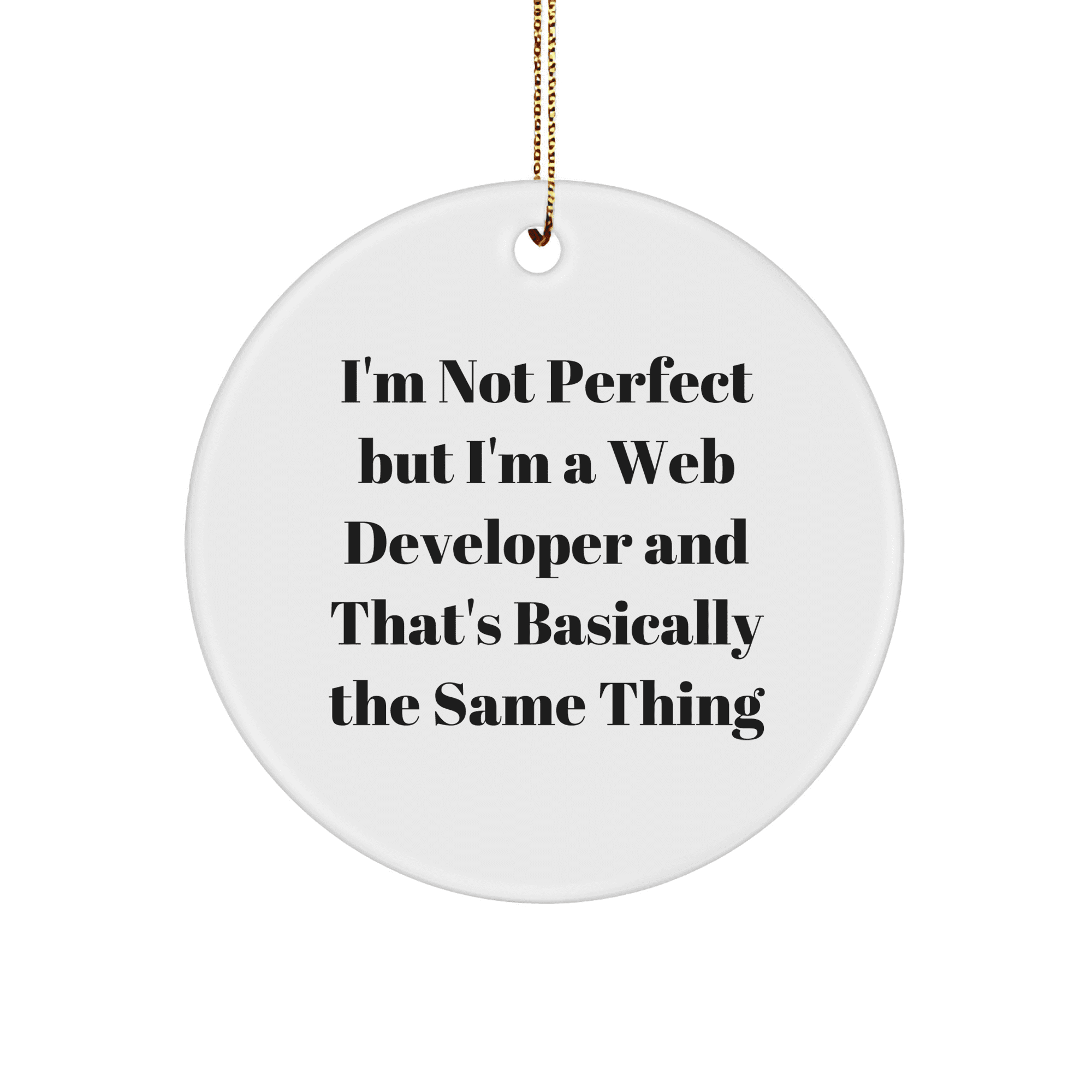 Funny Web Developer Gifts from Parents, Circle Ornament with ...