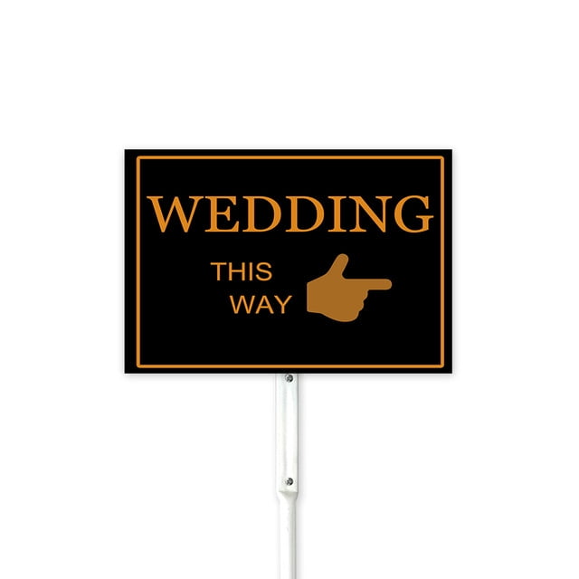 Funny Wedding This Way Lawn Signs Direction Arrow Lawn Yard Signs ...