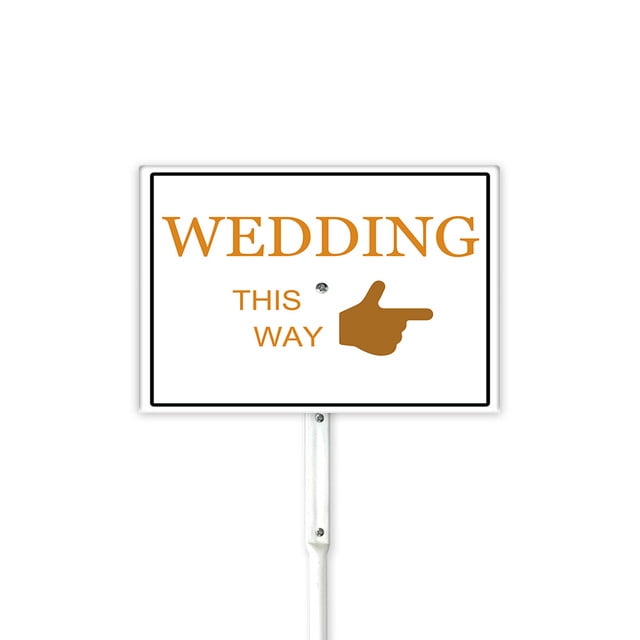 Funny Wedding This Way Lawn Signs Direction Arrow Lawn Yard Signs ...