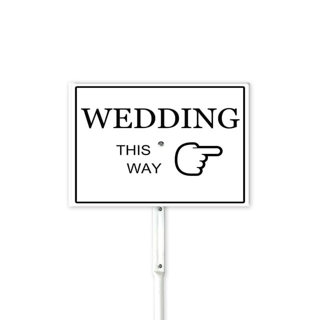 Funny Wedding This Way Lawn Signs Direction Arrow Lawn Yard Signs ...