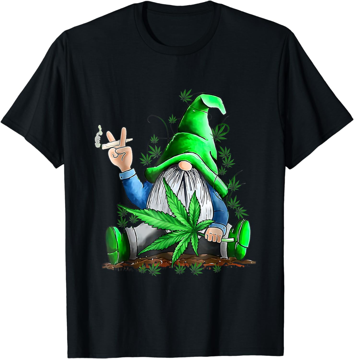 Funny Weed Gnome Cannabis Marijuana T-Shirt - Walmart.com