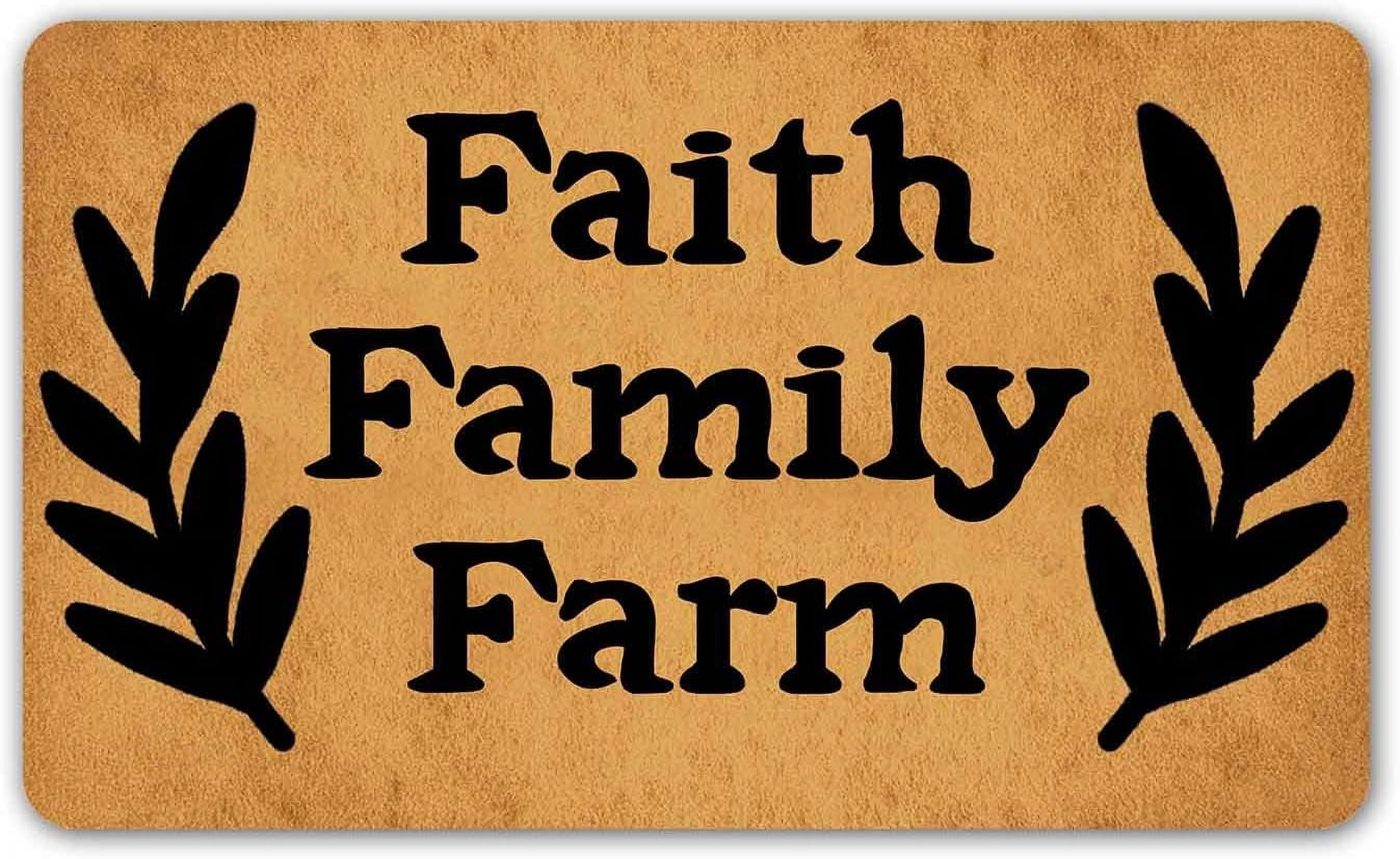 Funny Welcome Doormat for Entrance Way Indoor Floor Rug24"x16" Faith ...