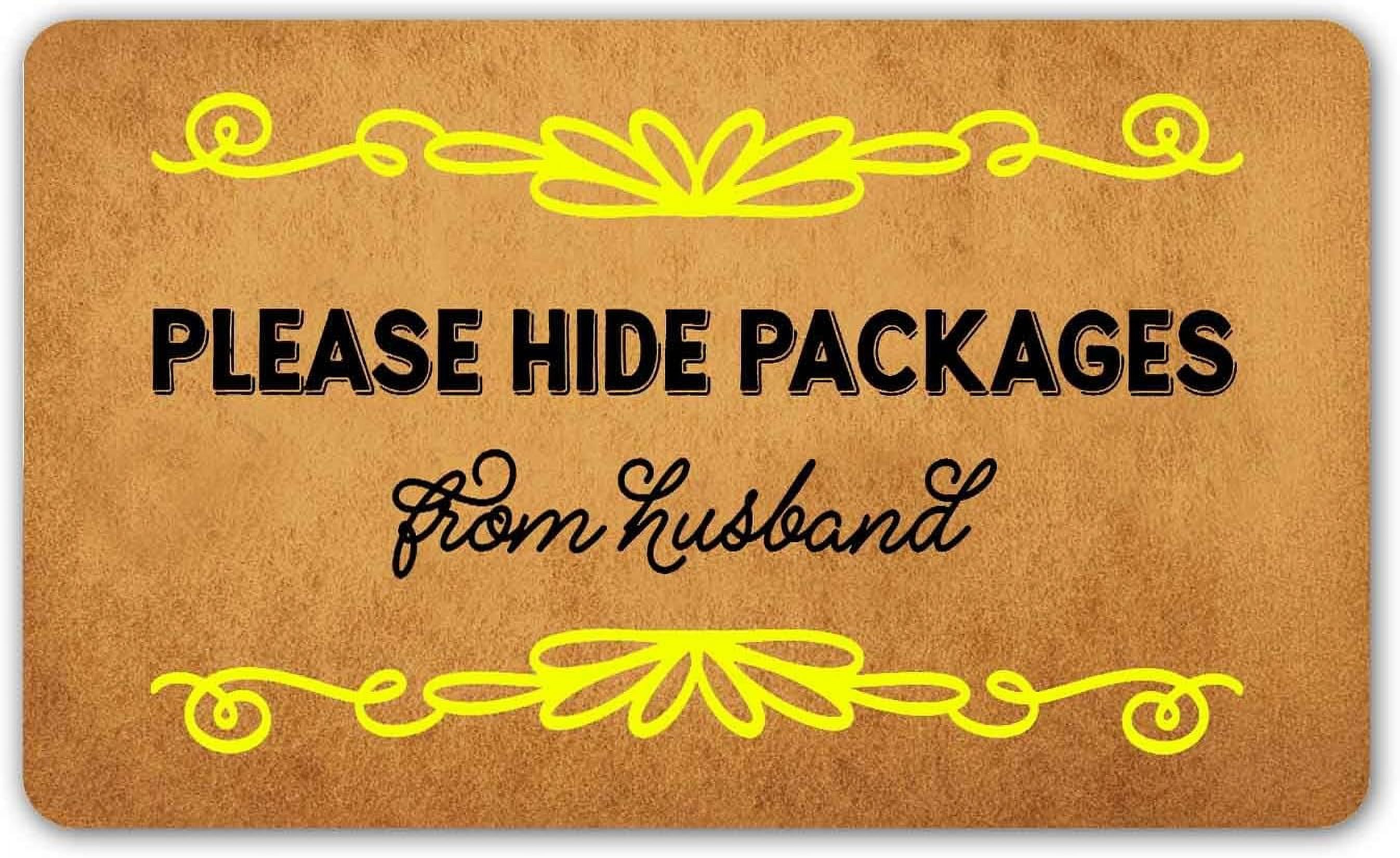 Funny Welcome Doormat Indoor Entray Front Porch Welcome Mat with 16*24 in Please Hide Packages ...