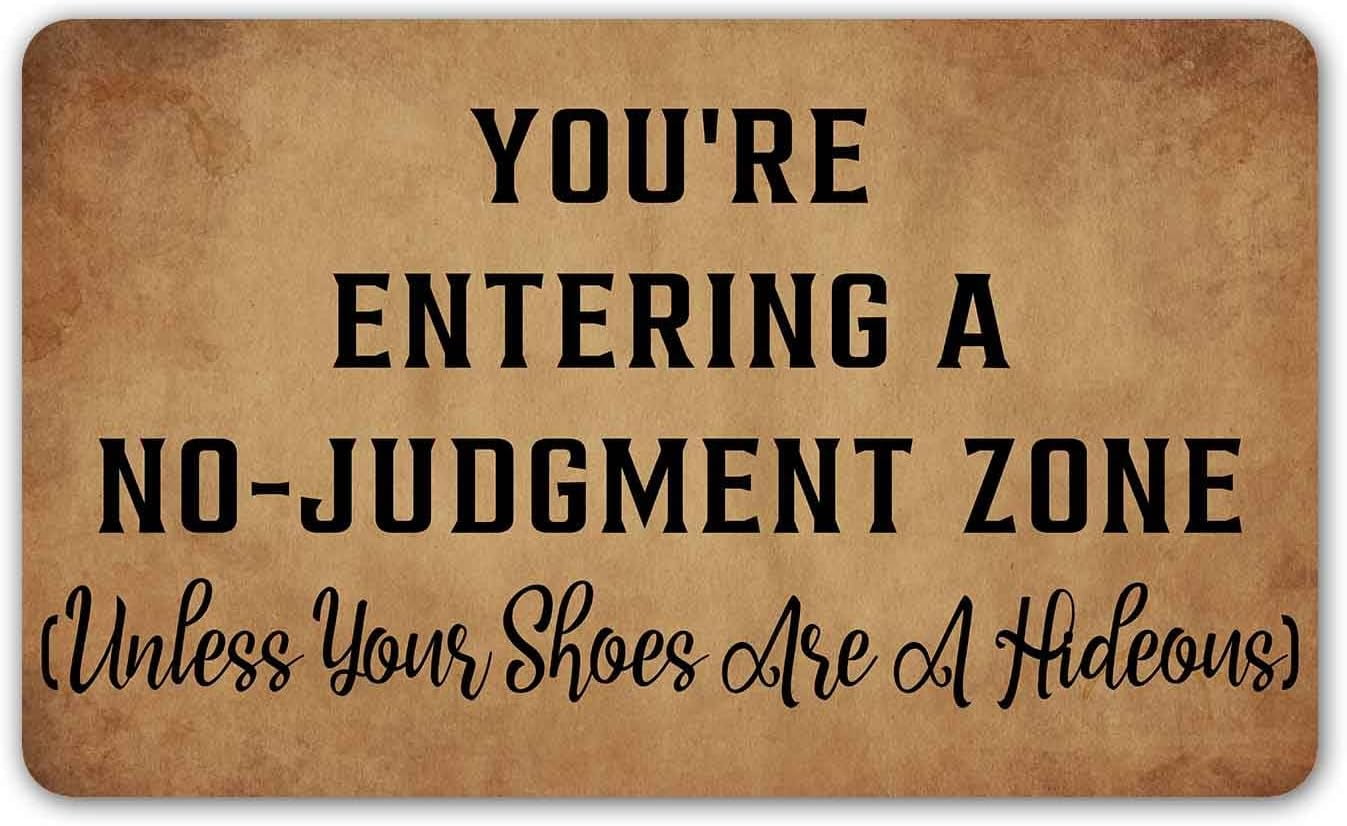 Funny Welcome Doormat Indoor Entray Front Porch Welcome Mat with 18*30 in You're Entering A No ...