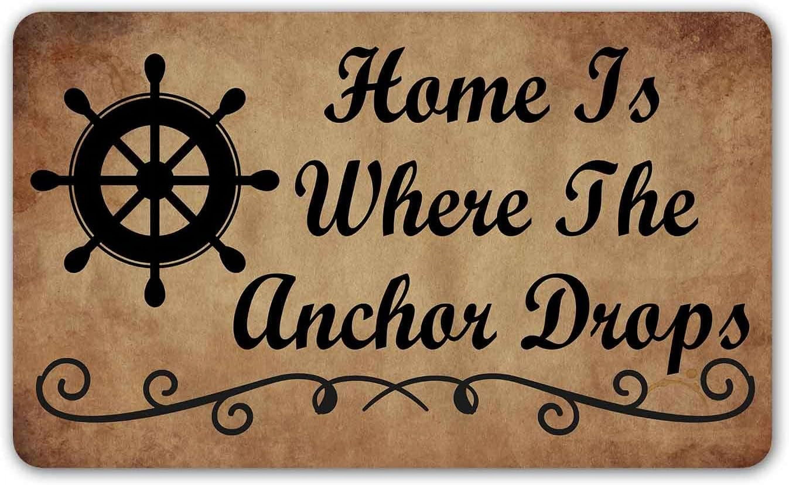 Funny Welcome Doormat Indoor Entray Front Porch Welcome Mat with Back 24"x16" Home is Where The ...