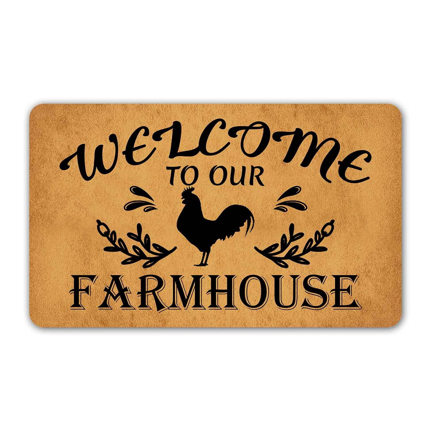 Funny Welcome Doormat Indoor Entray Front Porch Welcome Mat with Rubber ...