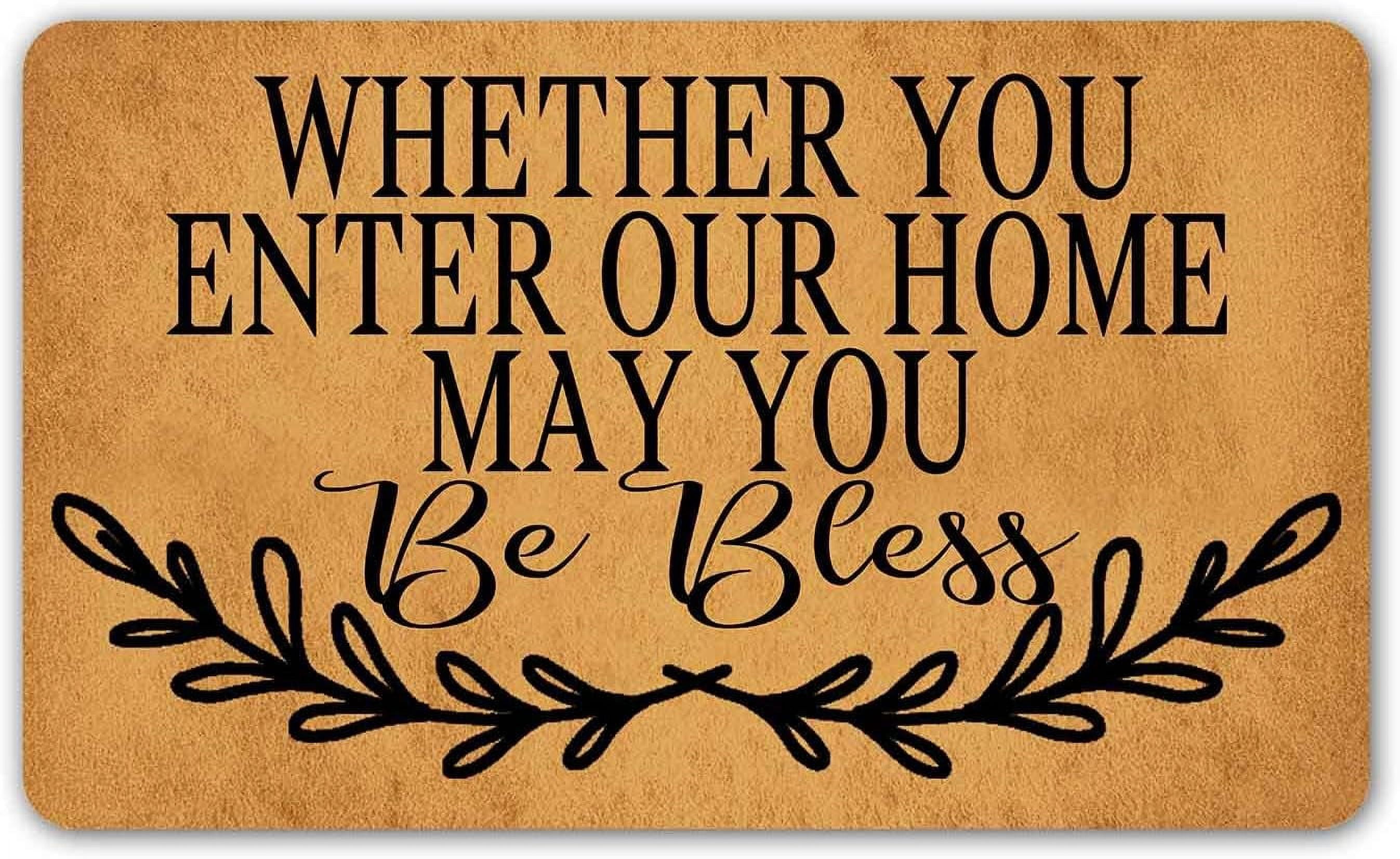 Funny Welcome Doormat Indoor Entray Front Porch Welcome Mat with Rubber Back 31"x20" Whether You ...