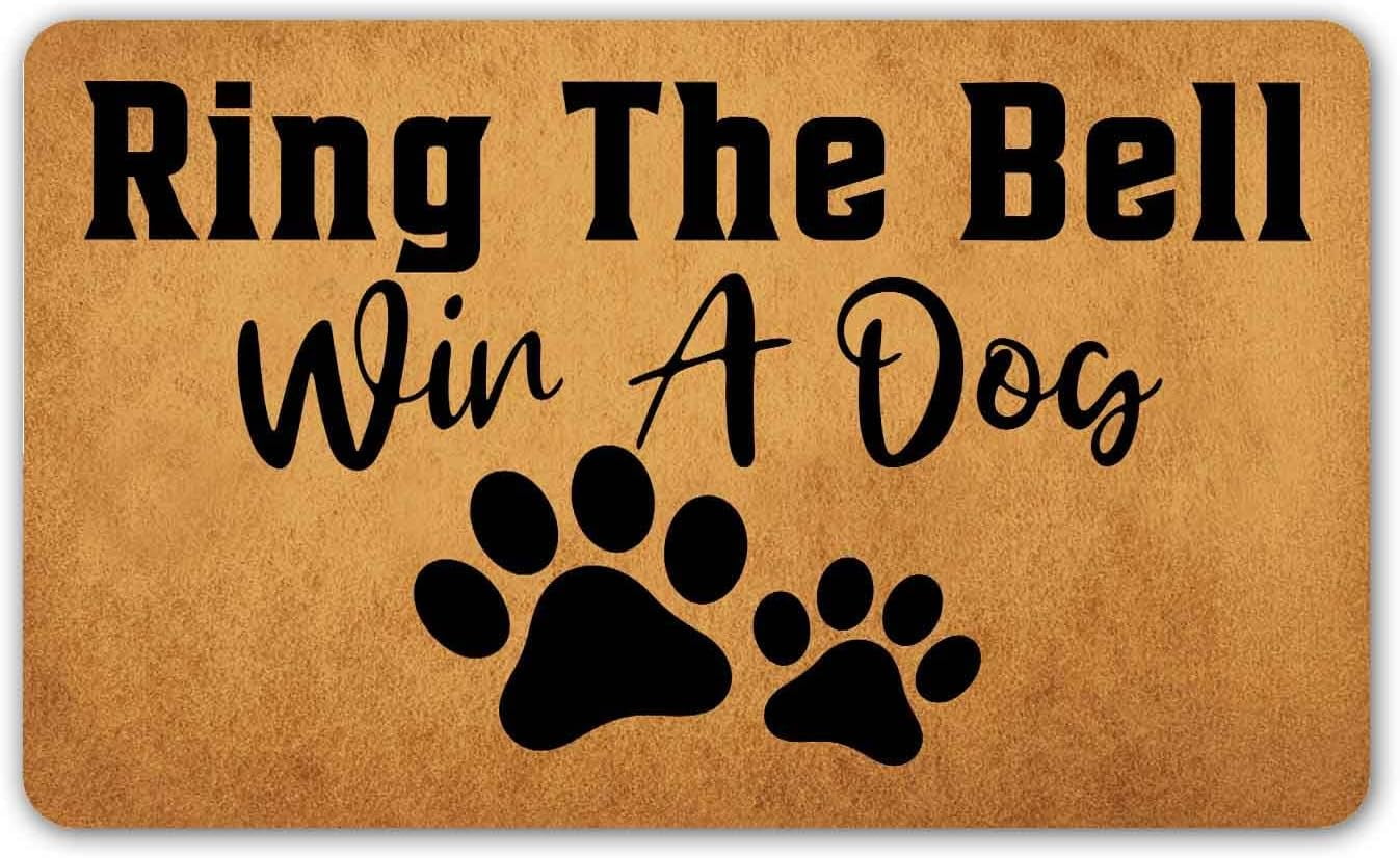 Funny Welcome Doormat Indoor Entray Front Porch Welcome Mat With Rubber Back Ring The Bell Win A ...