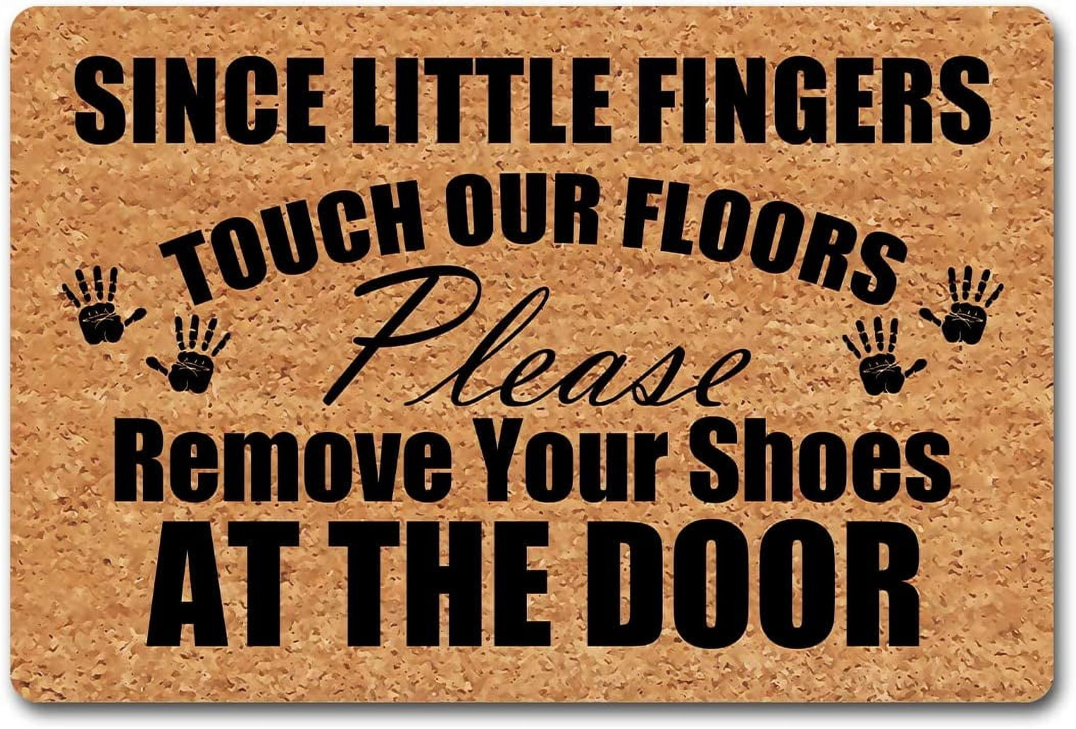 Funny Welcome Rugs for Entryway Front Porch Rugs Since Little Fingers ...