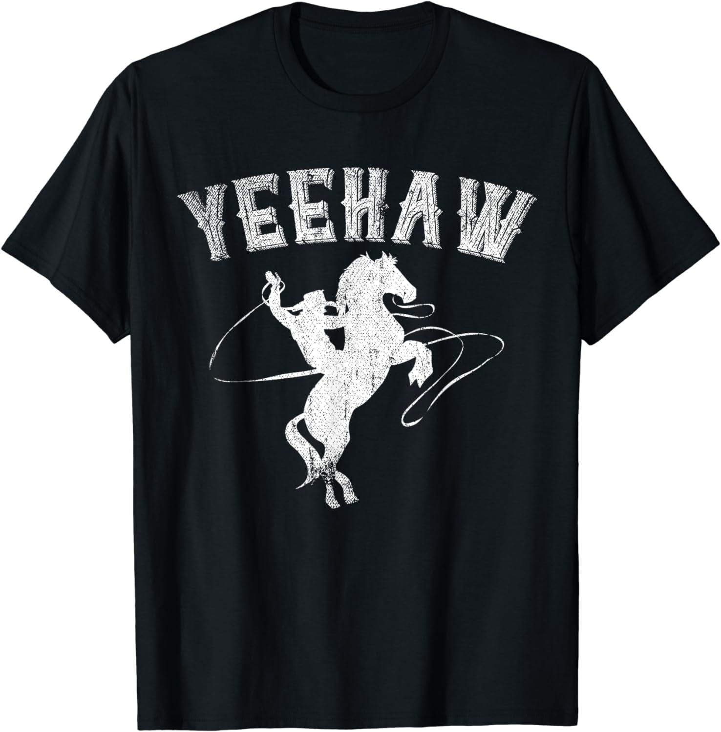 Funny Western Gift Horse Bull Riding Rodeo Yeehaw Cowboy T-Shirt ...