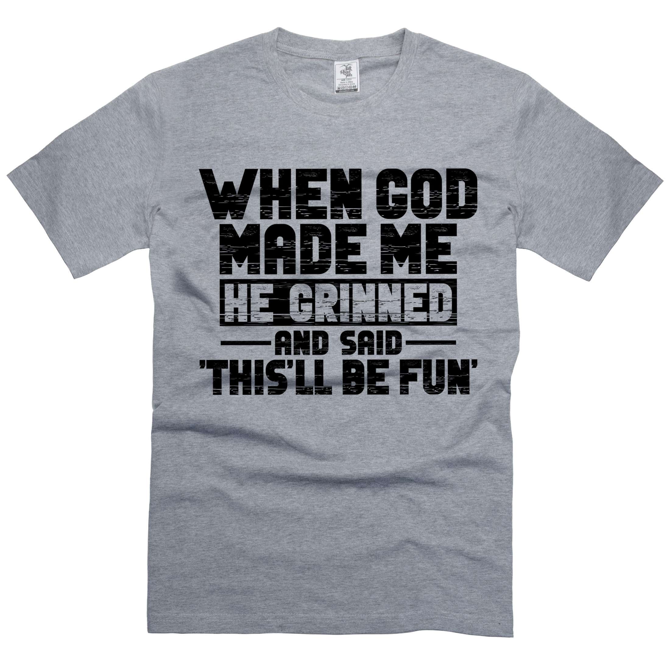 Funny When god made me shirt, christian joke tee religious shirts ...