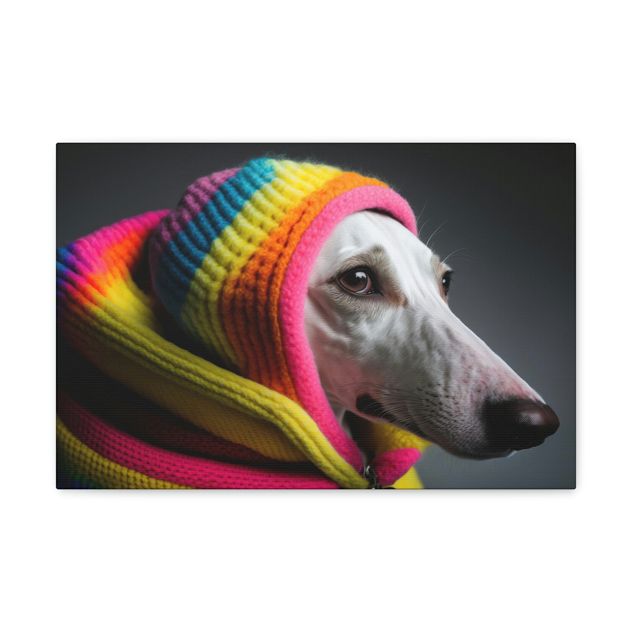 Funny Whippet Silly Whippet Scene Inside Wall Art Ready to Hang ...