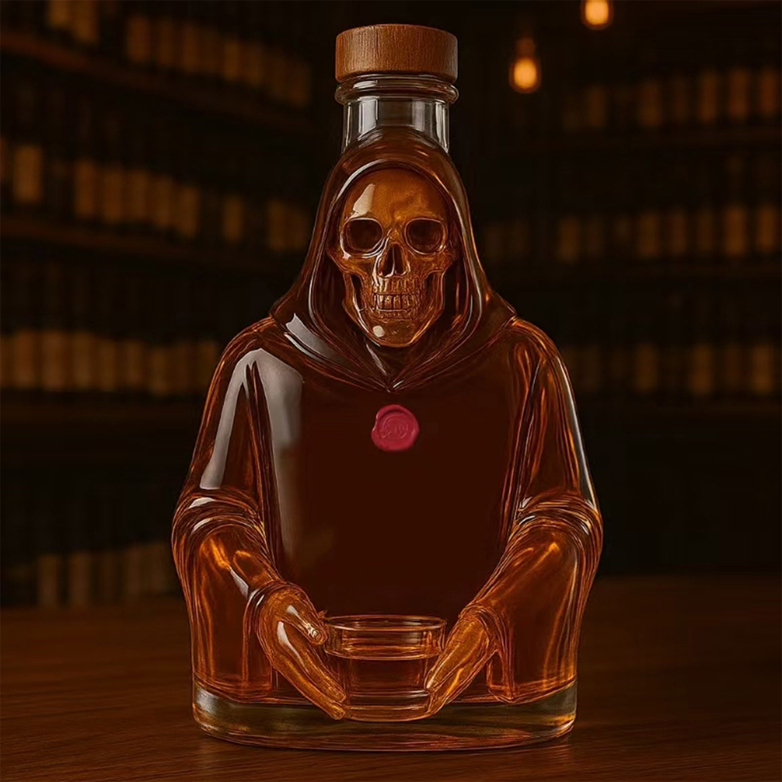 Funny Whiskey Bottle 6.69'', Art Statue Sculpture Death God Whiskey ...