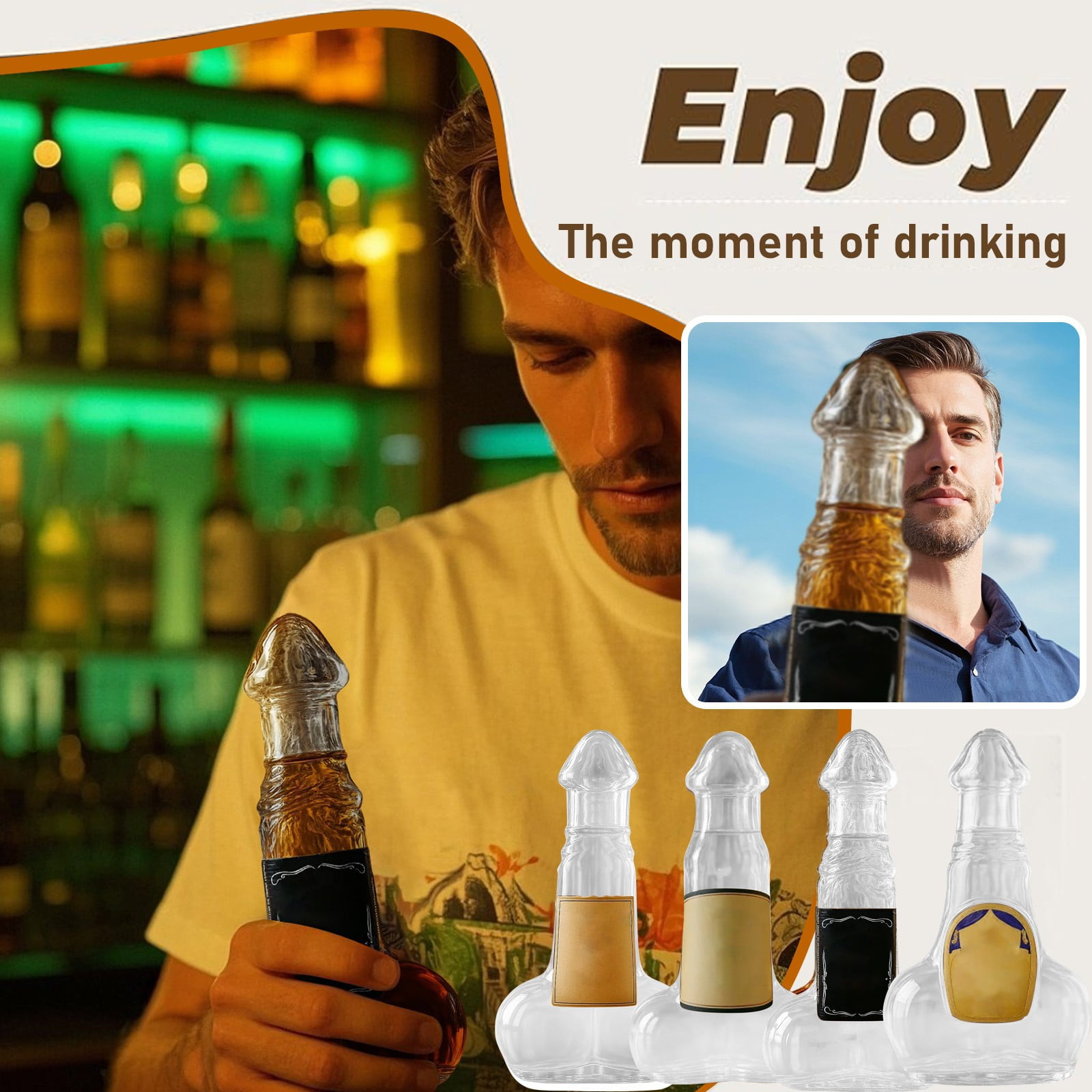 Funny Whiskey Decanter Glass Funny Whiskey Bottle - Walmart.com