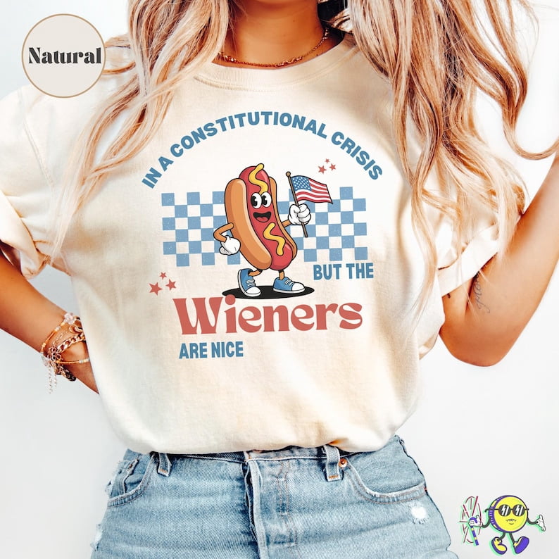 Funny Wiener T-Shirt, Liberal Patriotic shirt, Retro Liberal Fourth of ...