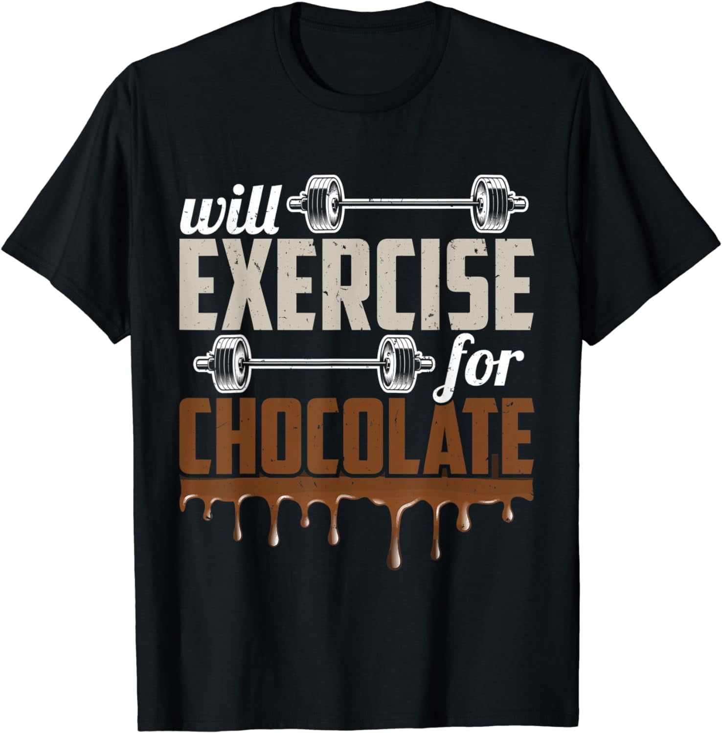 Funny Will Exercise For Chocolate Workout Gym Fitness T-Shirt - Walmart.com