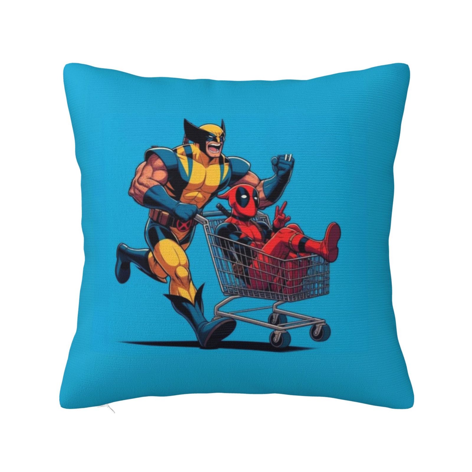 Funny Wolverine X Deadpool Wallpaper Pillow Covers 24x24 Inch,Soft ...