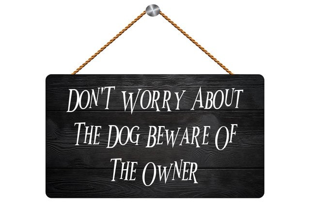 Funny Wood Signs Don'T Worry About The Dog Beware Of The Owner Wooden ...