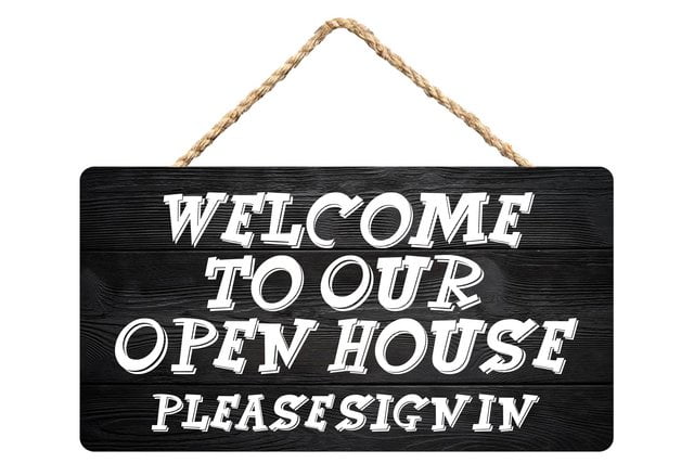 Wood Signs Welcome To Our Open House Please Sign InWall Art Home ...