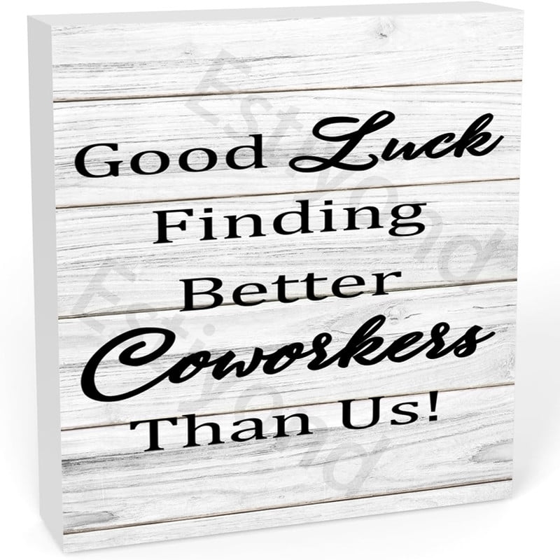 Funny Wooden Box Decor Sign,Rustic Wood Box Sign Decor, Good Luck ...
