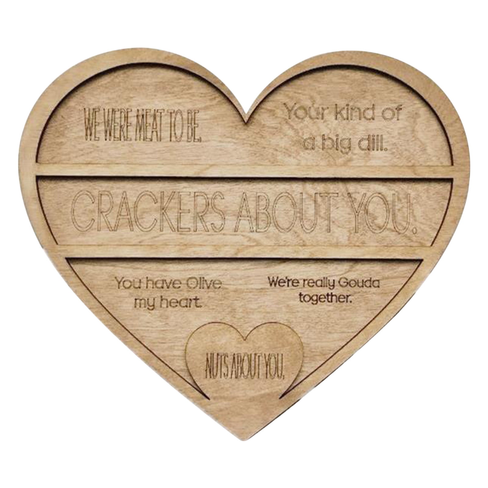 Funny Wooden Cooked Food Board Charcuterie Board Heart Bunny Carrot ...