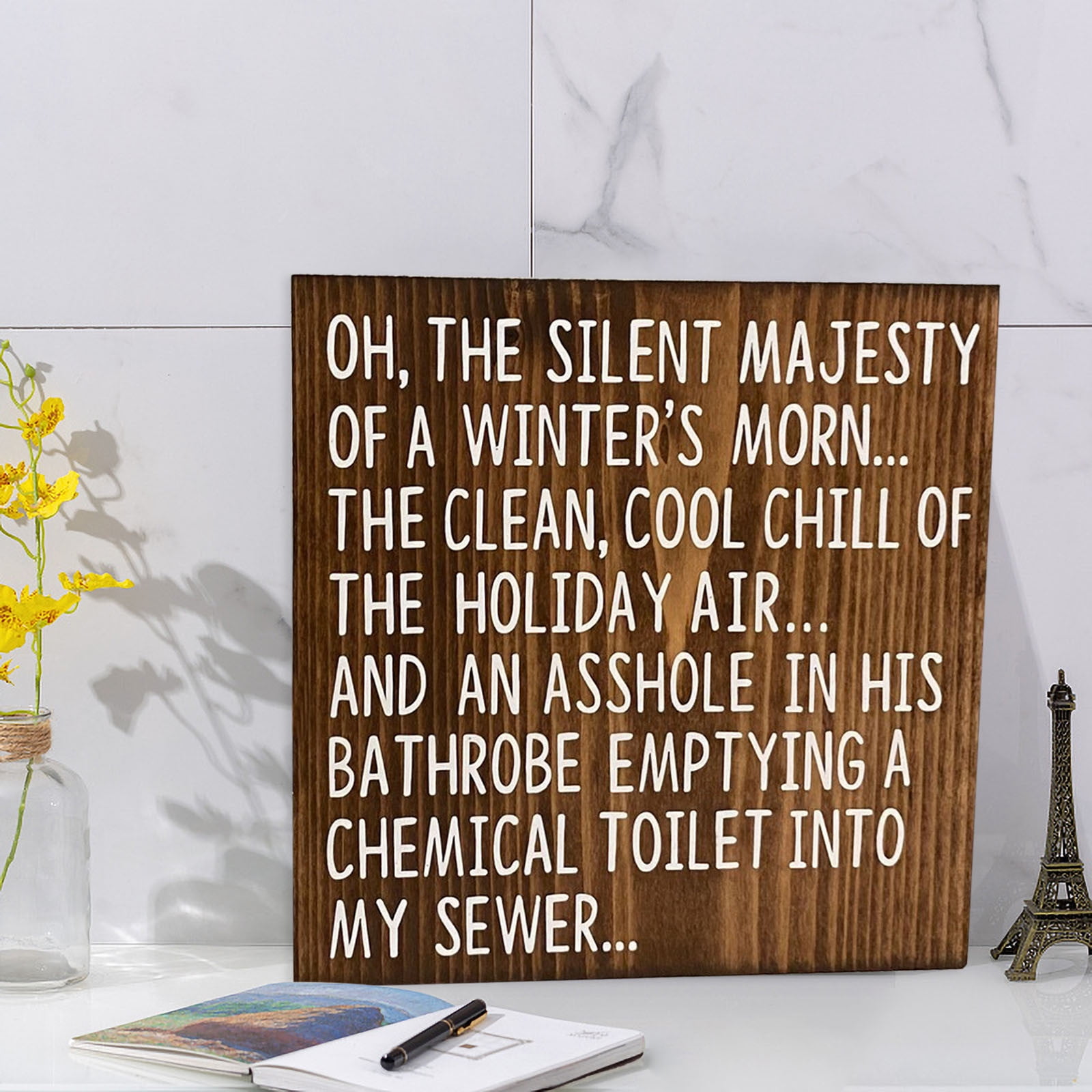 Funny Wooden Office Desk Sign, Funny Desk Accessories For Work, Funny ...