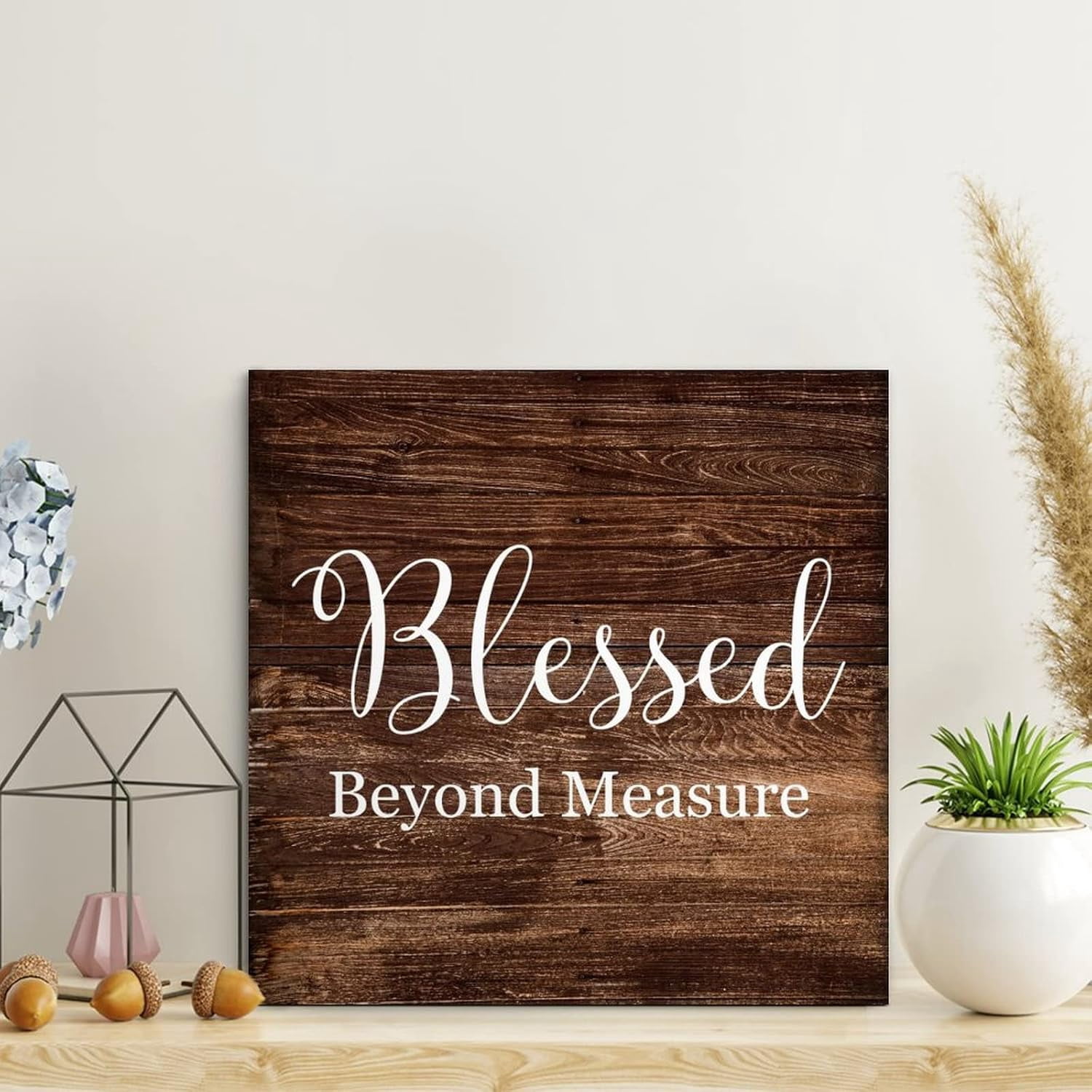 Funny Wooden Pallet Sign Blessed Beyond Measure Wood Signs Farmhouse ...