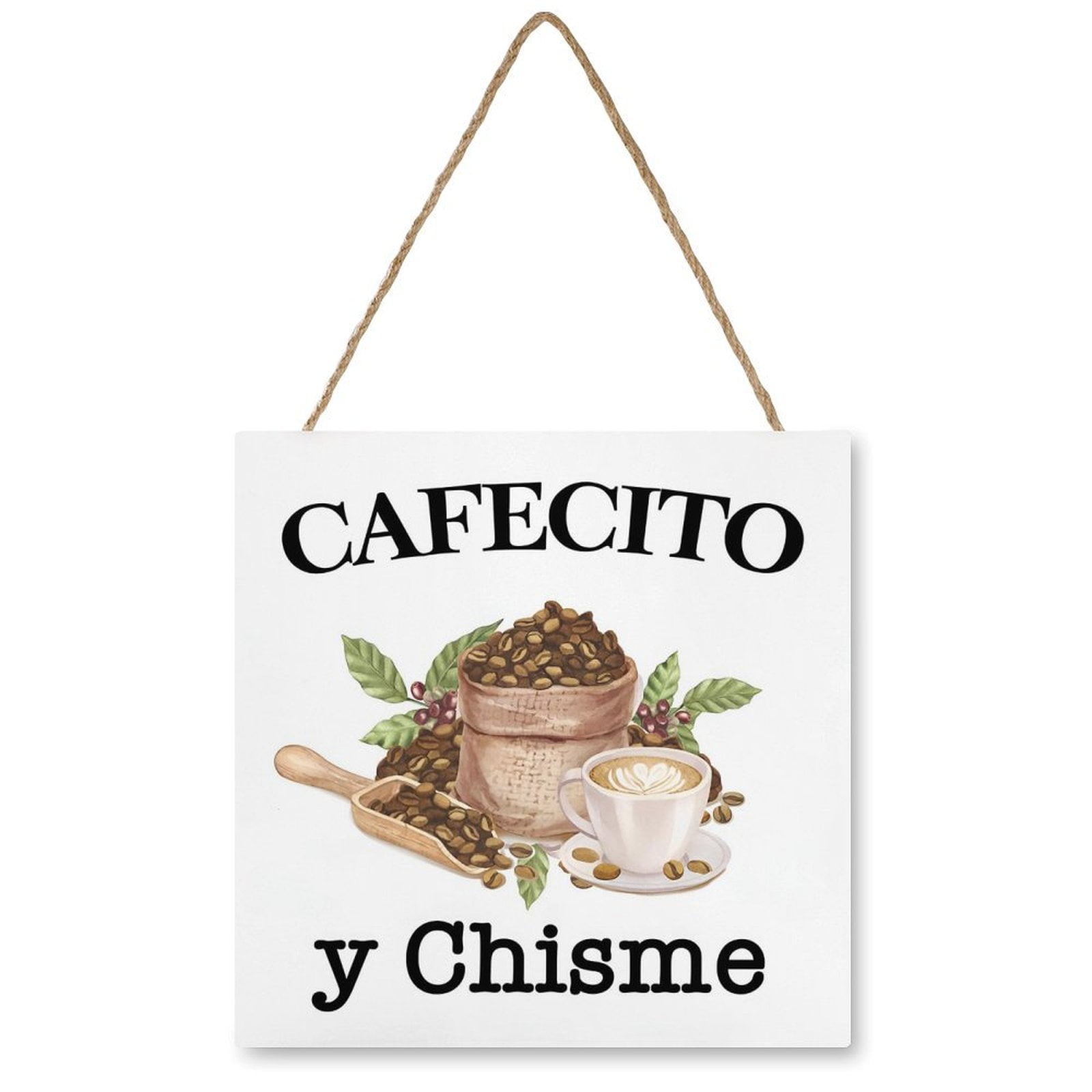 Funny Wooden Signs Cafecito Y Chisme Wooden Signs, Decorative Plaques ...