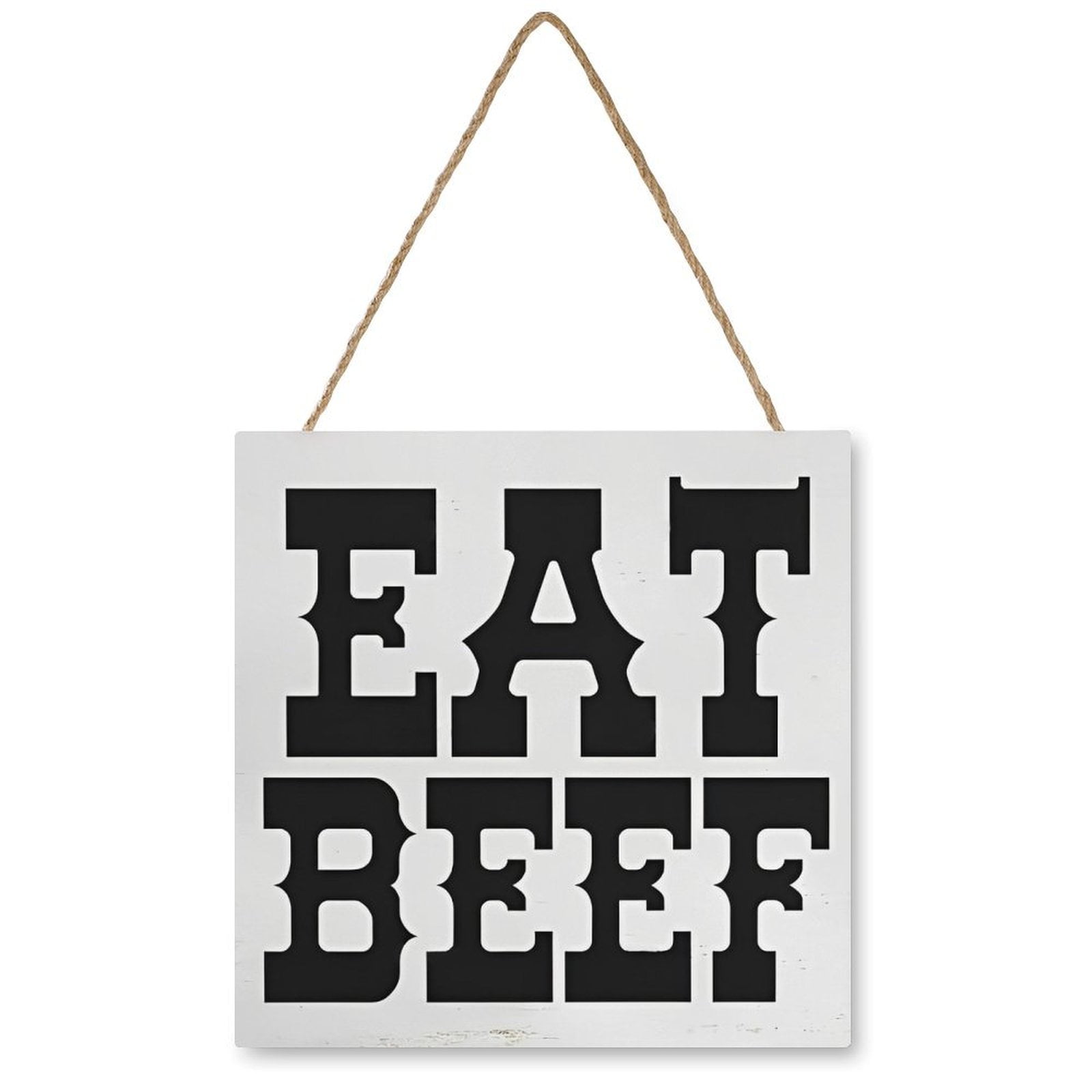 Funny Wooden Signs Eat Beef Wooden Signs, Decorative Plaques, Farmhouse ...