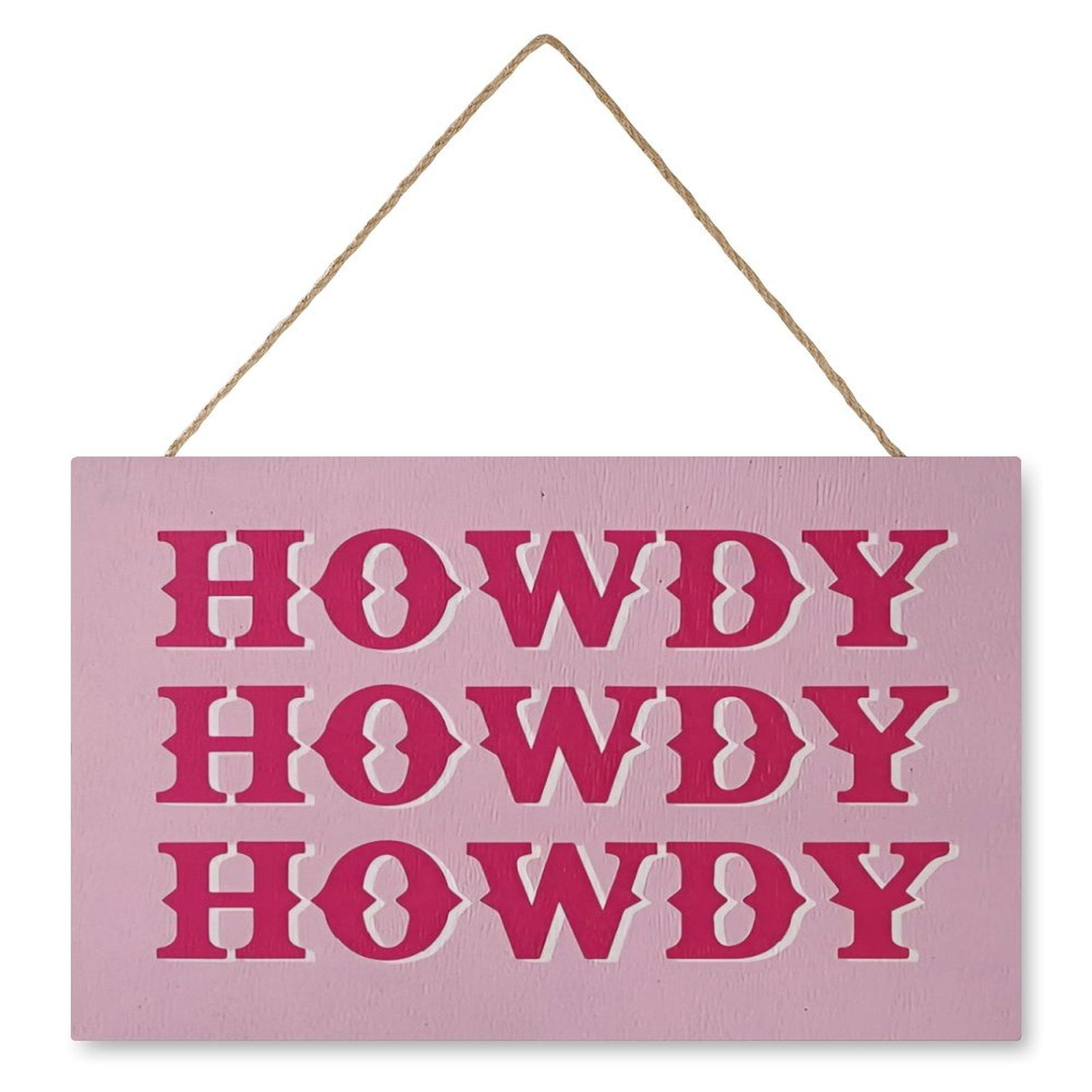 Funny Wooden Signs Hot Pink Preppy Howdy Wooden Signs, Decorative ...