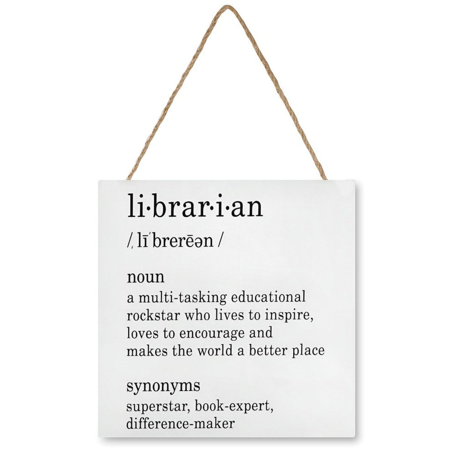 Funny Wooden Signs Librarian Definition Wooden Signs, Decorative ...