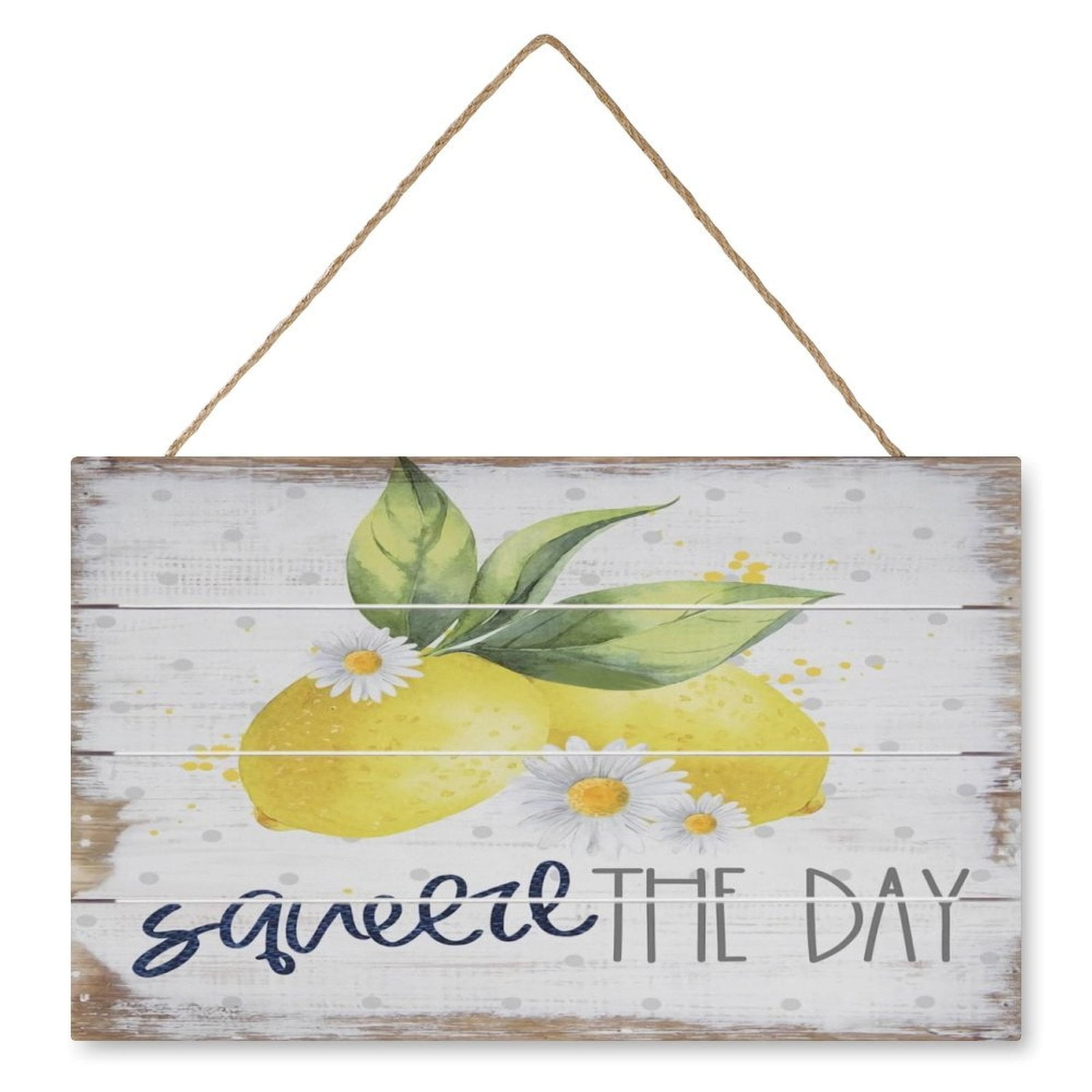 Funny Wooden Signs Sayings Squeeze the day Sign - Lemon and daisy ...