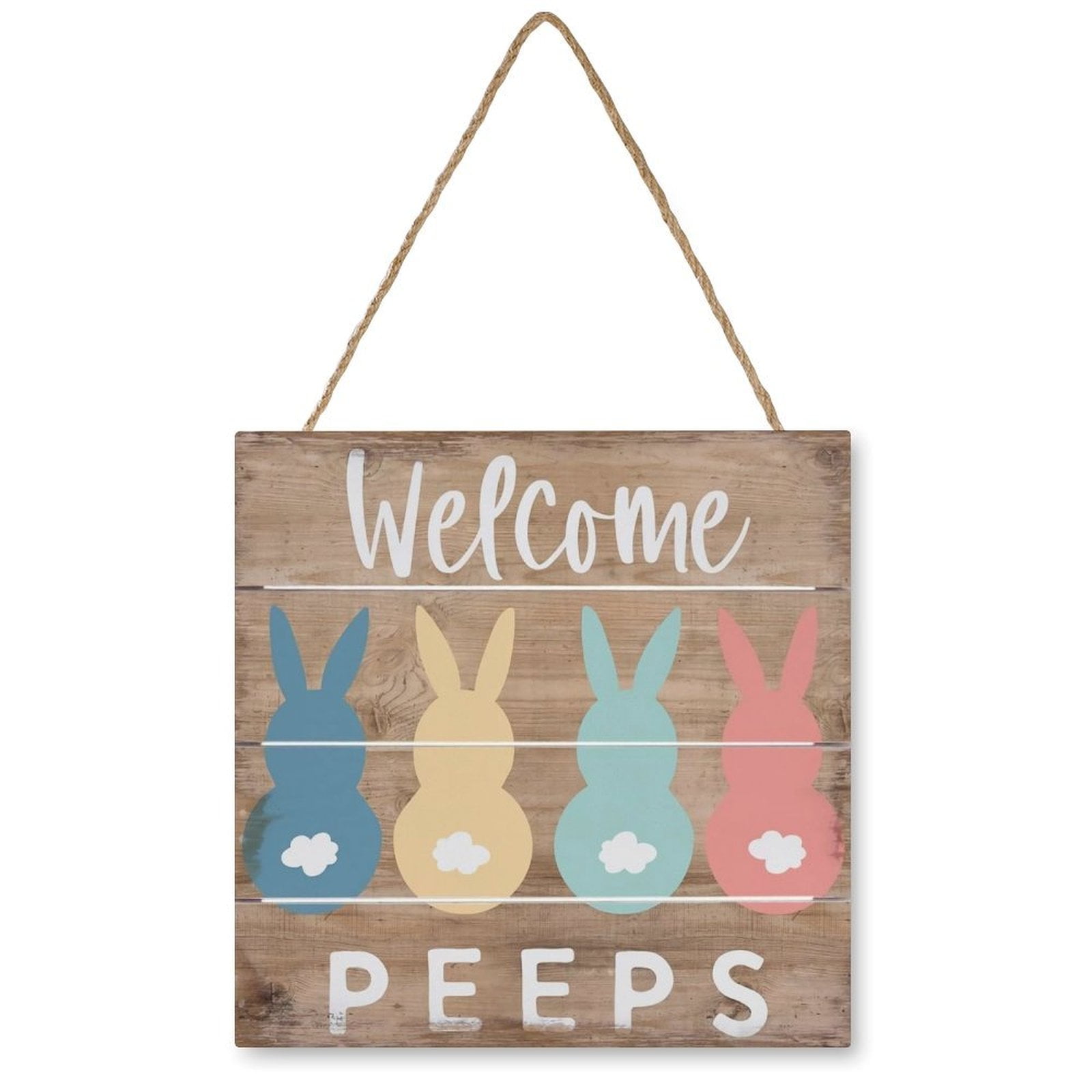 Funny Wooden Signs Sayings Welcome Peeps - Easter Bunny Wooden Signs ...