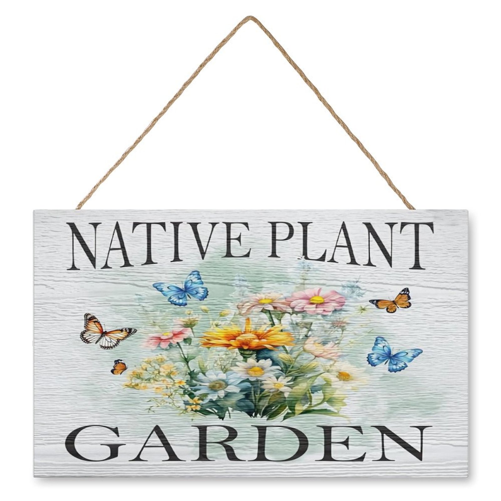 Funny Wooden Signs native plant garden flowers buttterfly Wooden Signs ...