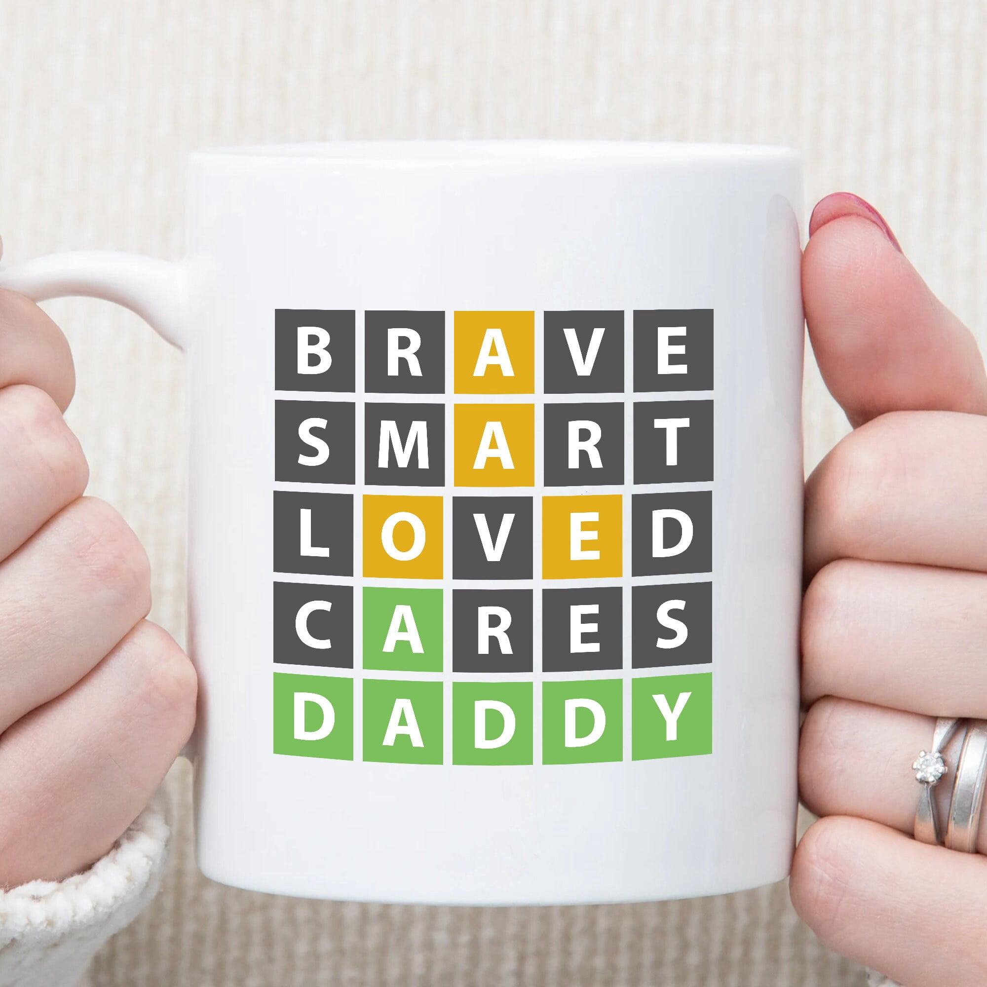 Funny Wordle Fathers Day Gift Mug, Best Dad Ever Mug, Wordle Mug, Gift ...