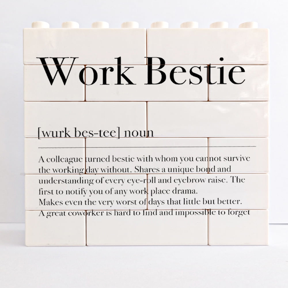 Funny Work Bestie Definition Decorative Building Bricks Blocks Puzzles ...