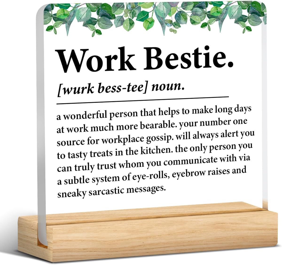 Funny Work Bestie Gifts, Work Bestie Birthday Gifts, Christmas Leaving ...