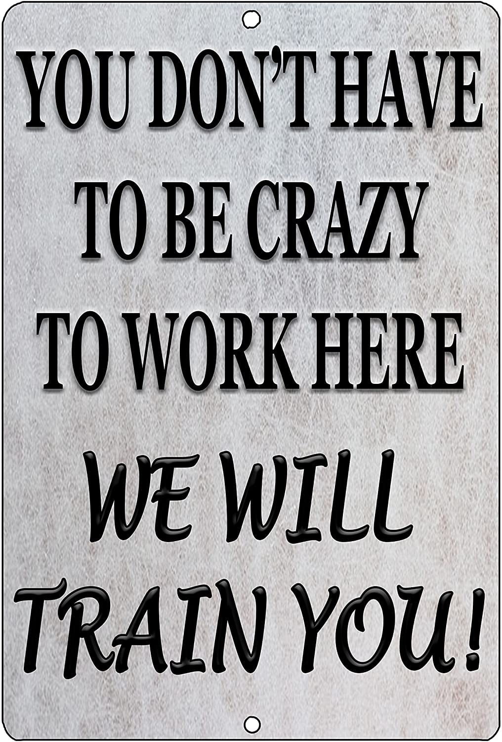 Funny Work Office Retail Metal Tin Sign, 12x8 Inch, Wall Decor - Bar ...