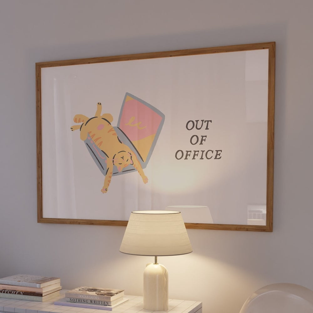 Funny Work Poster Cat Lovers Decor Above Desk Print Cute Cat Poster ...