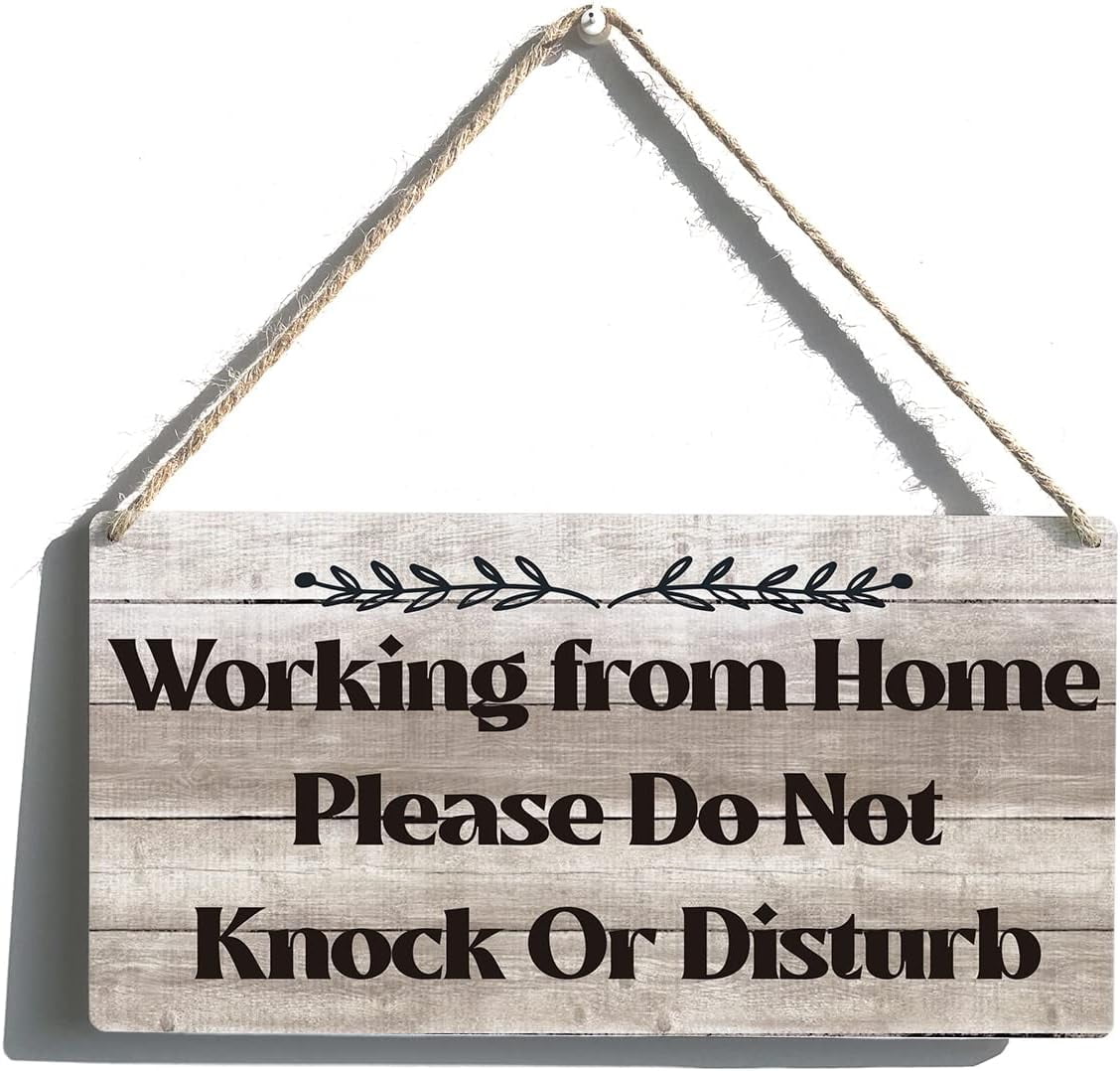 Funny Working from Home Signs Gift Farmhouse Please Do Not Knock Or ...
