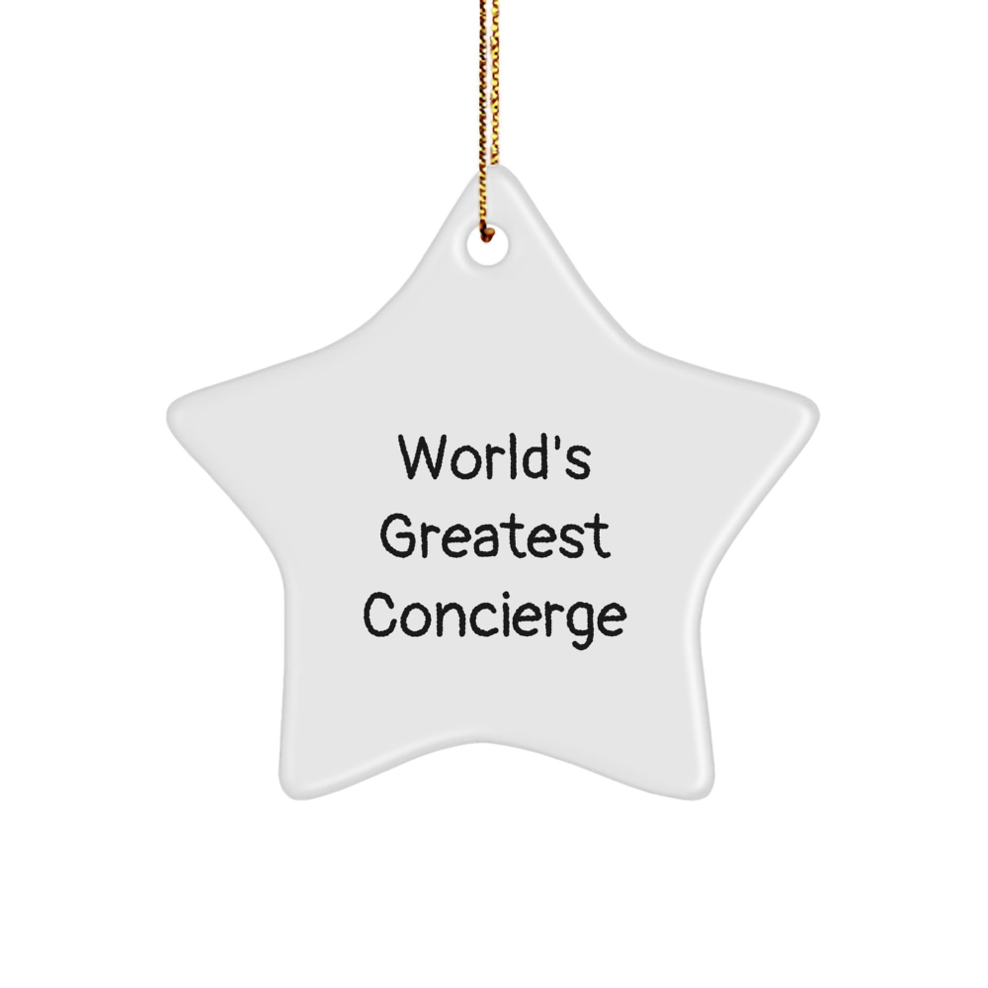 Funny World's Greatest Concierge Gift for Men, Star Ornament, Christmas ...