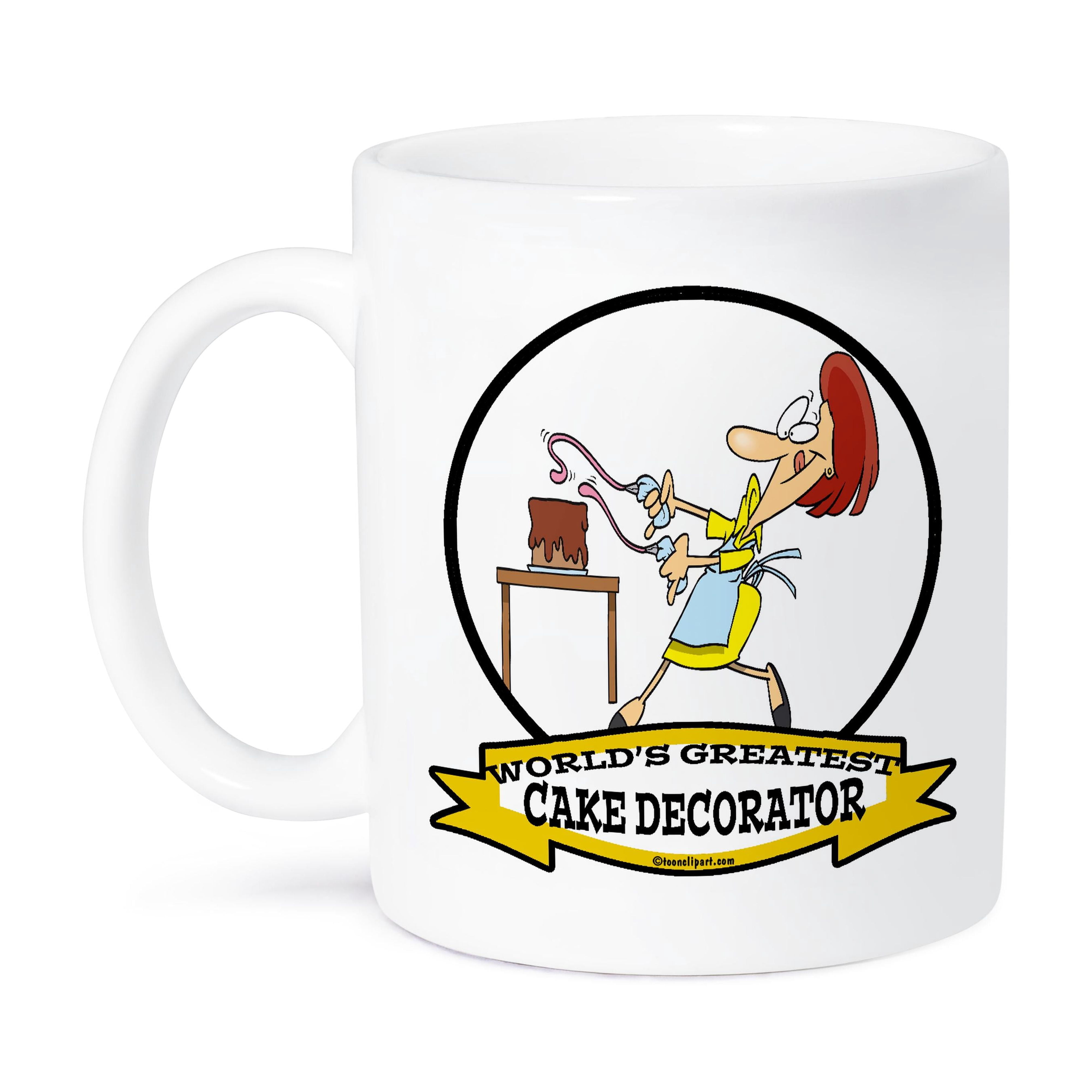 3dRose, Funny Worlds Greatest Cake Decorator Occupation Job Cartoon ...