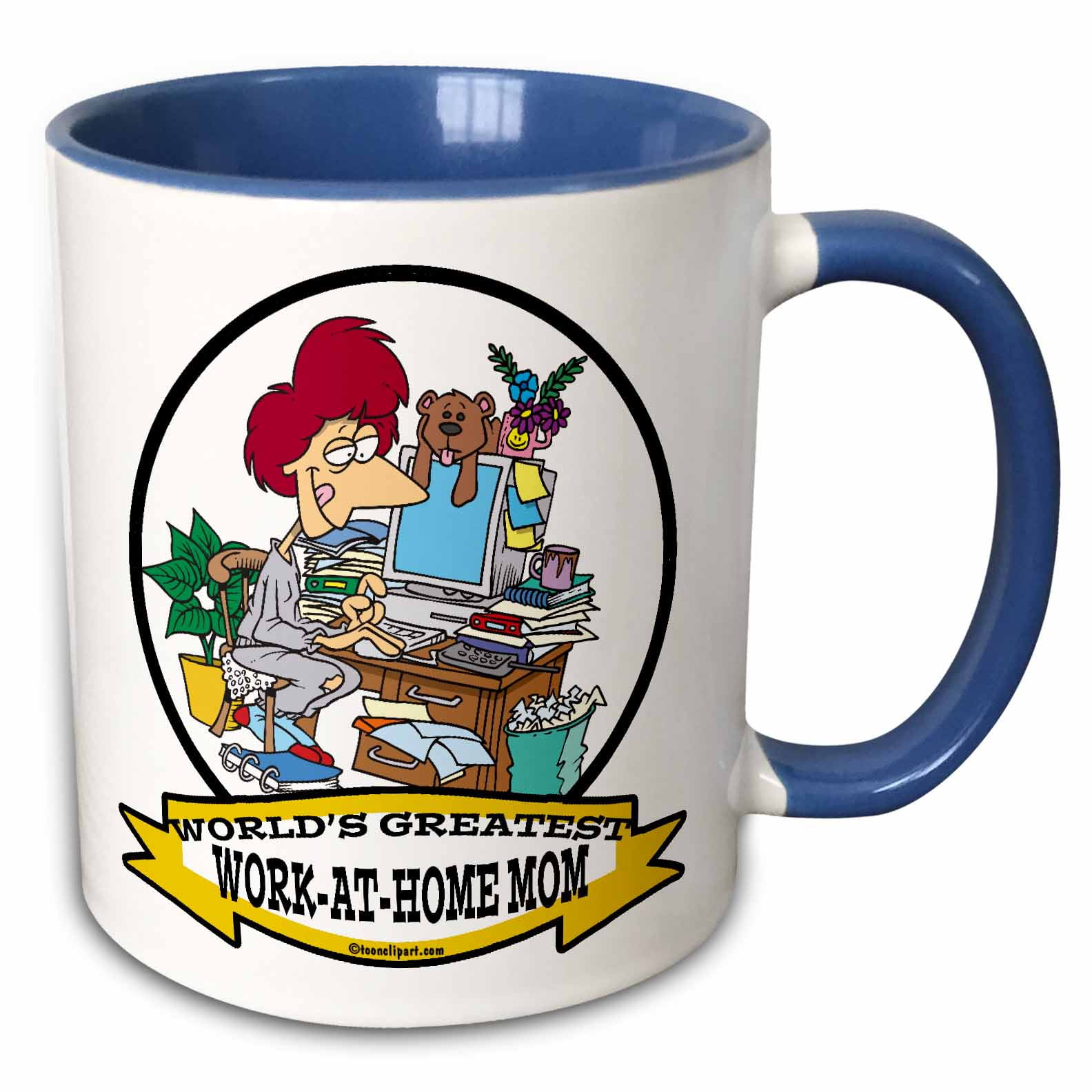 3drose, Funny Worlds Greatest Work at Home Mom Occupation Job Cartoon ...