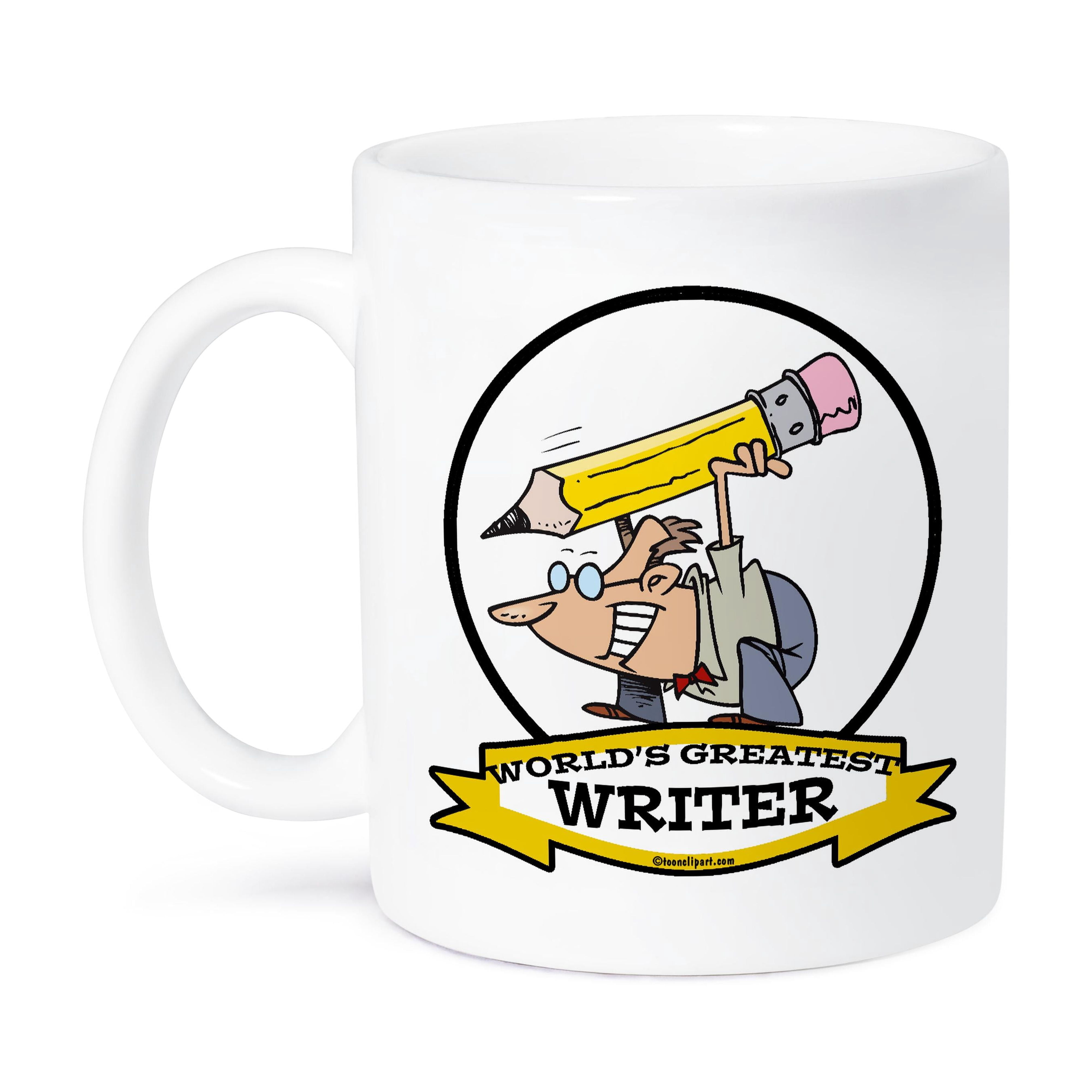 Funny Worlds Greatest Writer Ii Occupation Job Cartoon, 15oz Mug ...
