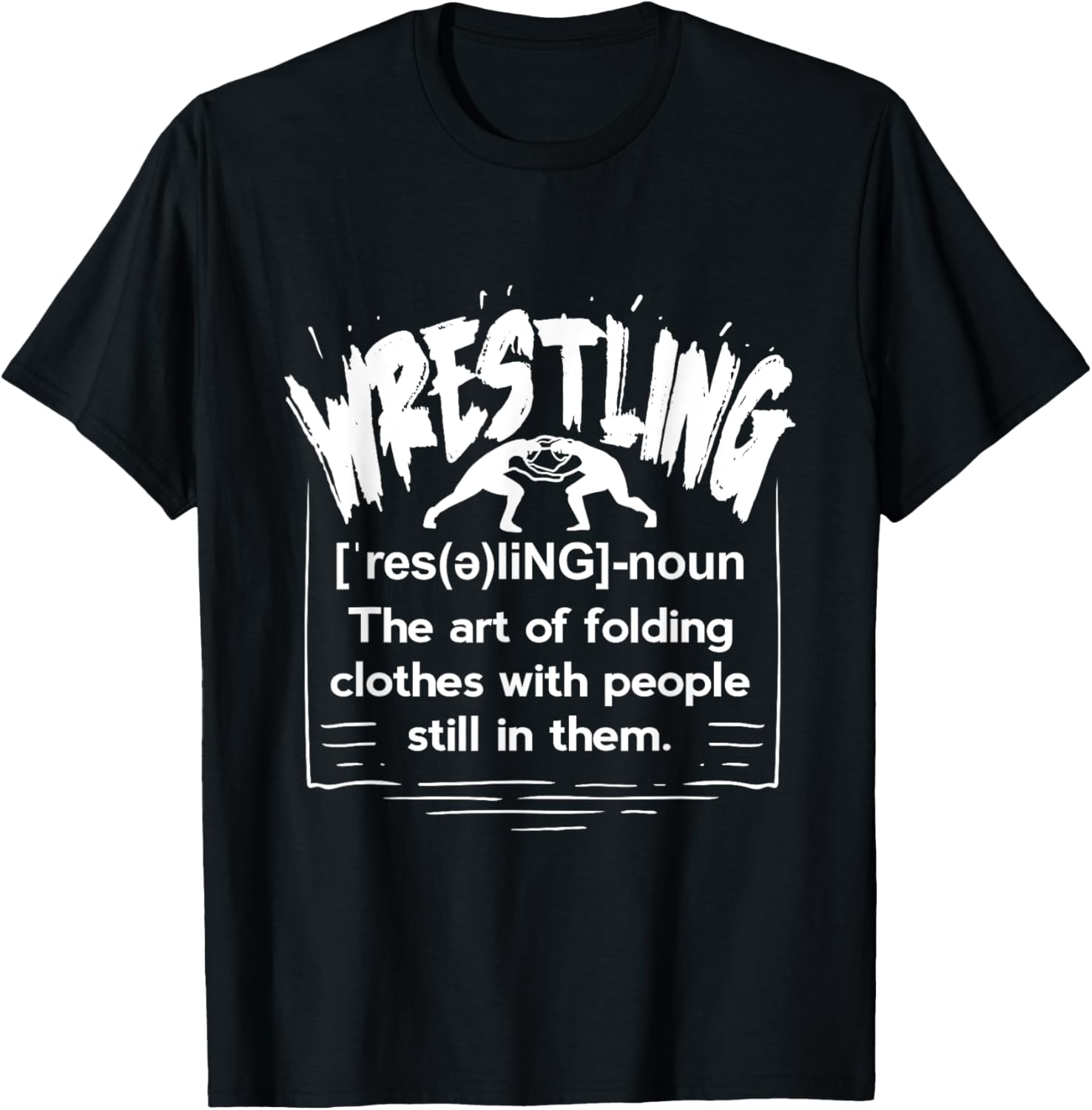 Funny Wrestling Definition Wrestler T-Shirt mens t shirt，black，women ...