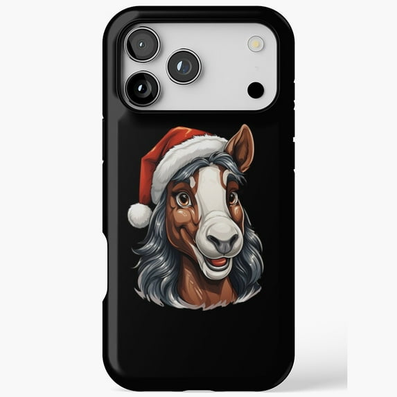 Funny Xmas Horse Hat iPhone Case 17 through 11 Pro Max - Walmart.com